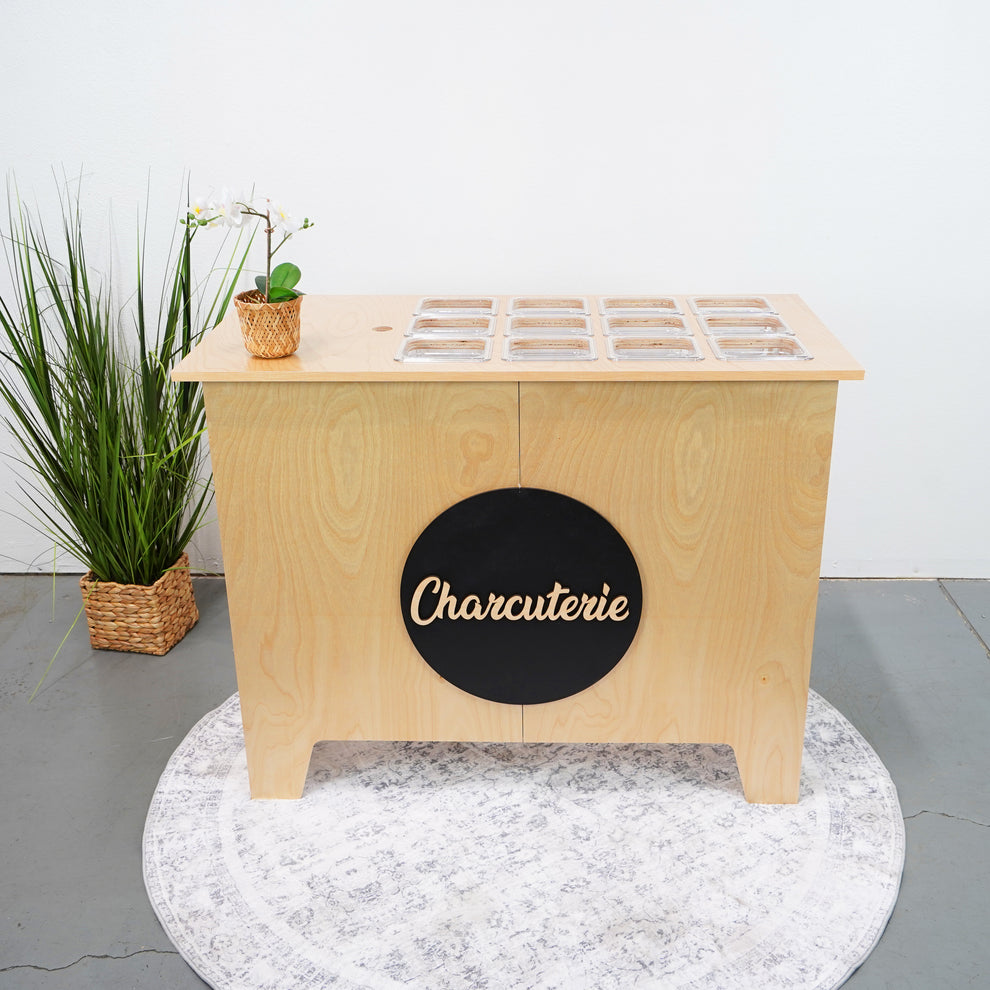 Foldable 4ft Charcuterie Wooden Table Mobile Cart Catering – Ematik ...