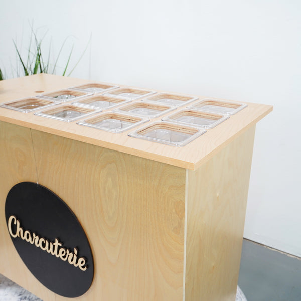 Foldable 4ft Charcuterie Wooden Table Mobile Cart Catering – Ematik ...