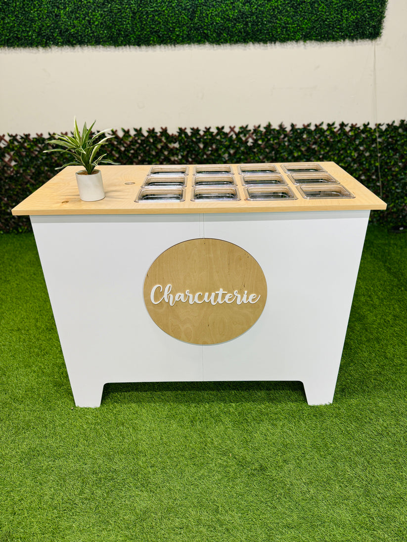 Foldable 4ft White Charcuterie Table Mobile Cart Catering – Ematik ...