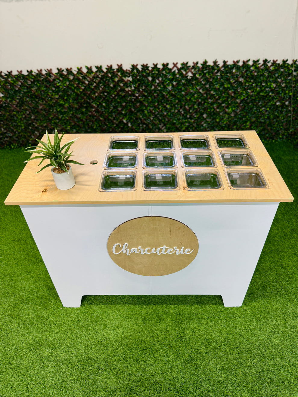 Foldable 4ft White Charcuterie Table Mobile Cart Catering – Ematik ...